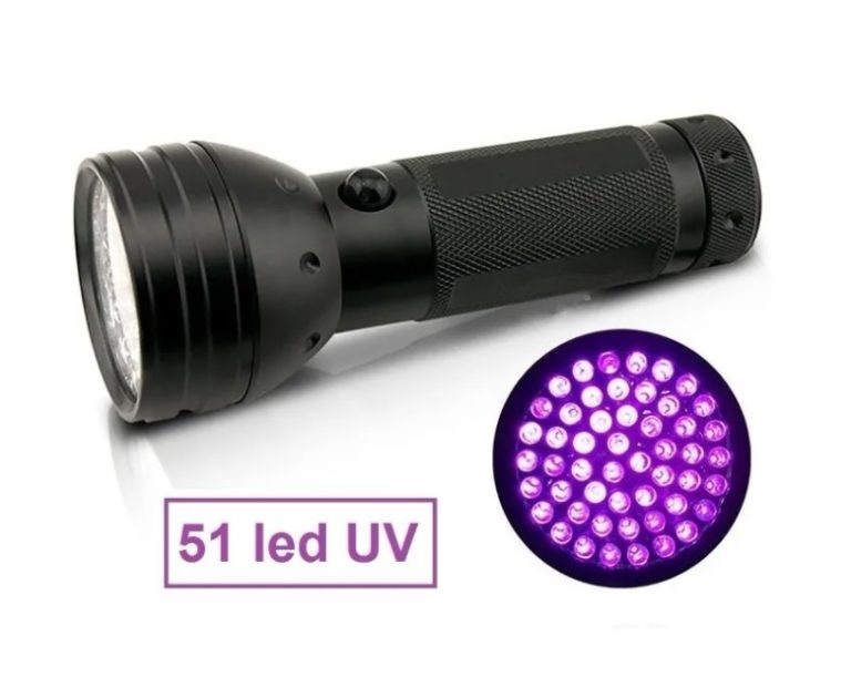 Potente linterna metálica con 51 LEDs UV – ADN Criminalística | Lo ...