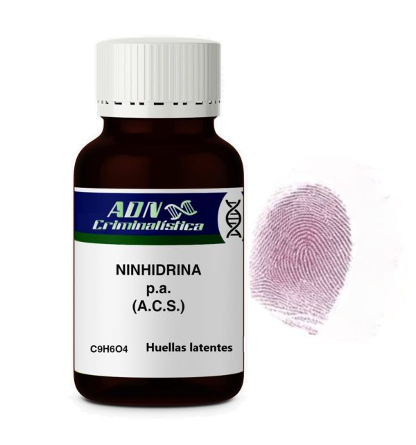 Cristales de ninhidrina para revelado de huellas latentes antiguas ...